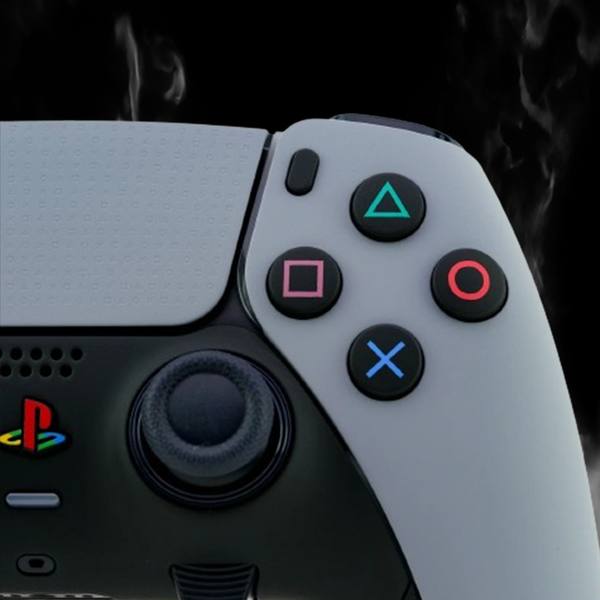 PS5 DualSense Edge Custom Modded Controller LaZa PS1 Vintage Theme